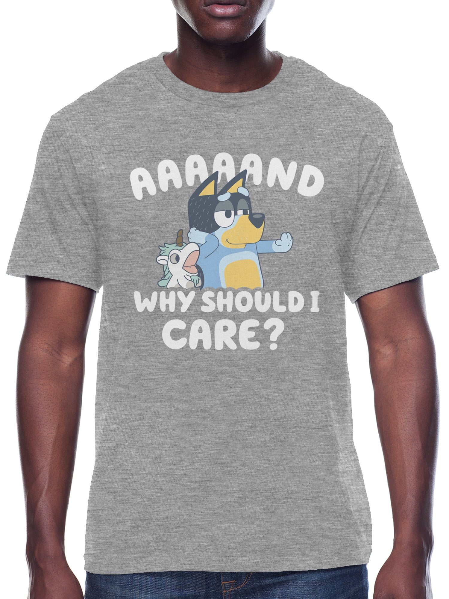 Bluey, Mens Graphic Tee, Should I Care, Sizes S-3XL - Walmart.com