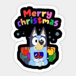 Bluey - Merry Christmas Sticker Bluey Stickers For Kids, Bluey Stickers ...