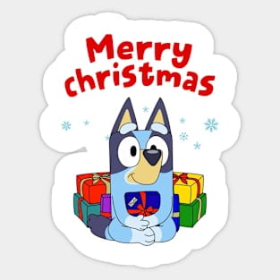 Bluey - Merry Christmas Sticker Bluey Stickers For Kids, Bluey Stickers ...