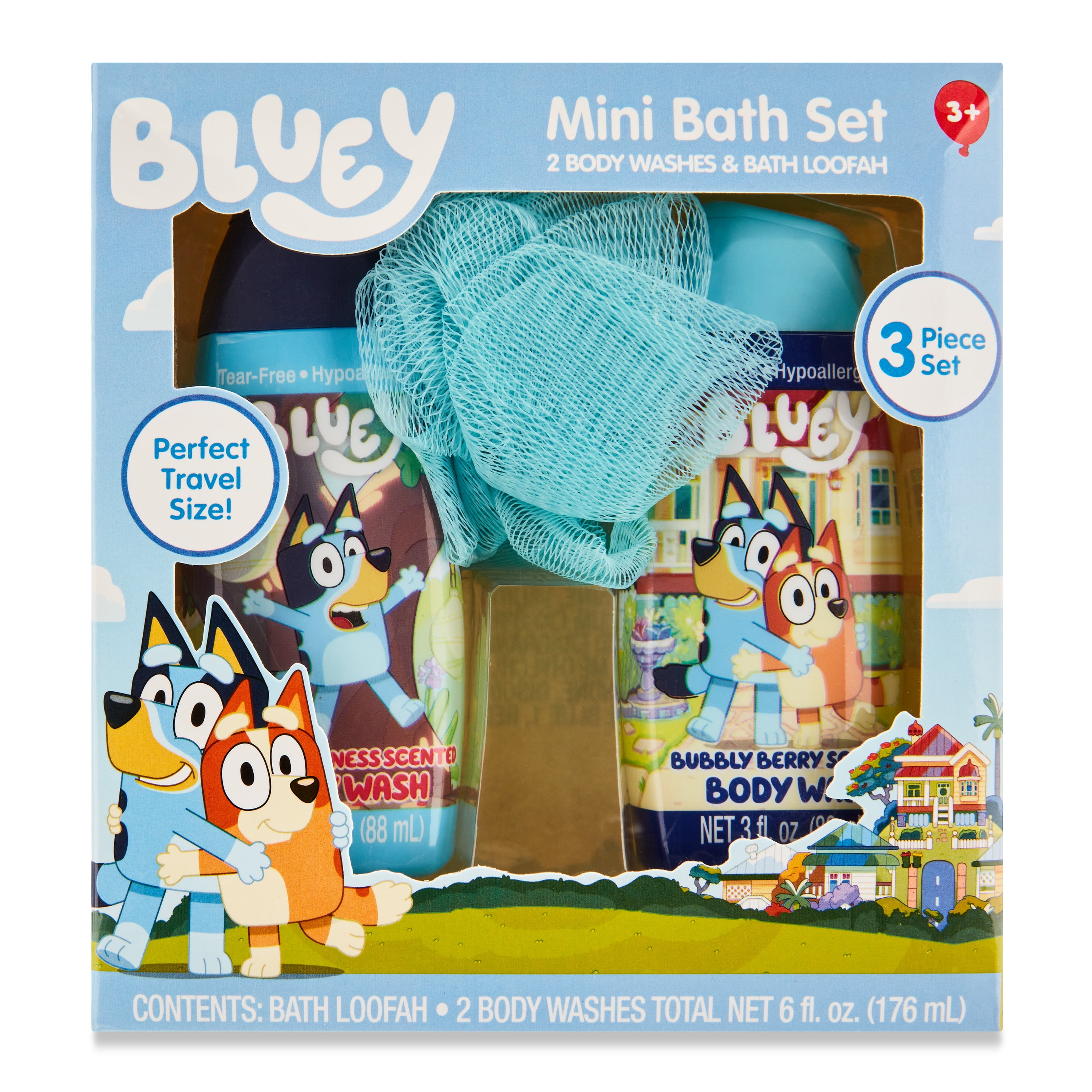 Bluey Mini Bath Set, 3 Pieces, Mango & Berry Scented, 6 fl oz, Age 3 ...