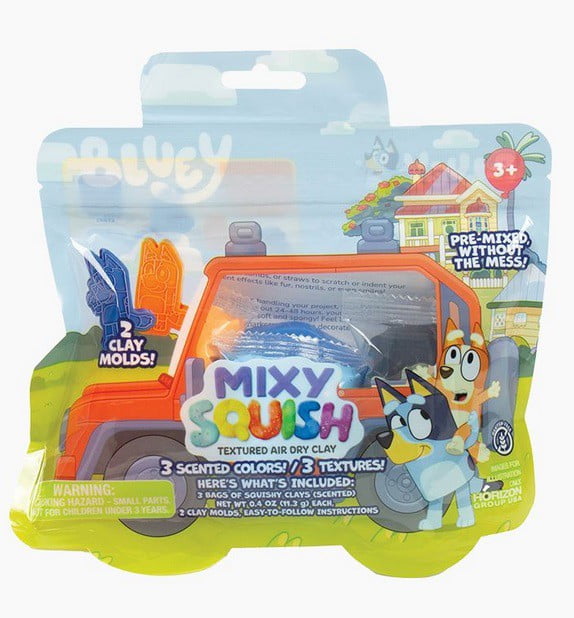 Bluey Mixy Squish Textured Air Dry Clay Activity Set - Walmart.com