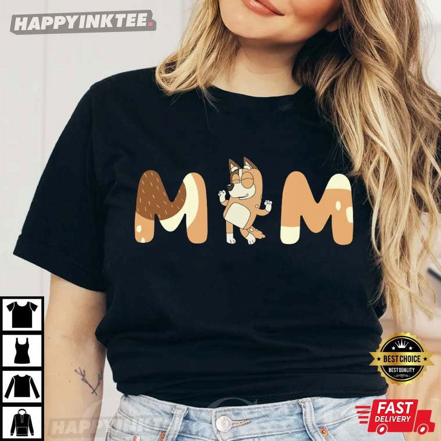 Bluey Mom Chilli Heeler T-Shirt - Walmart.com