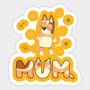 Bluey Mom Dancing Sticker Bluey Stickers For Kids, Bluey Stickers Party ...