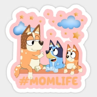 Bluey Mom Life Happy Mother'S Day Sticker Bluey Stickers For Kids ...
