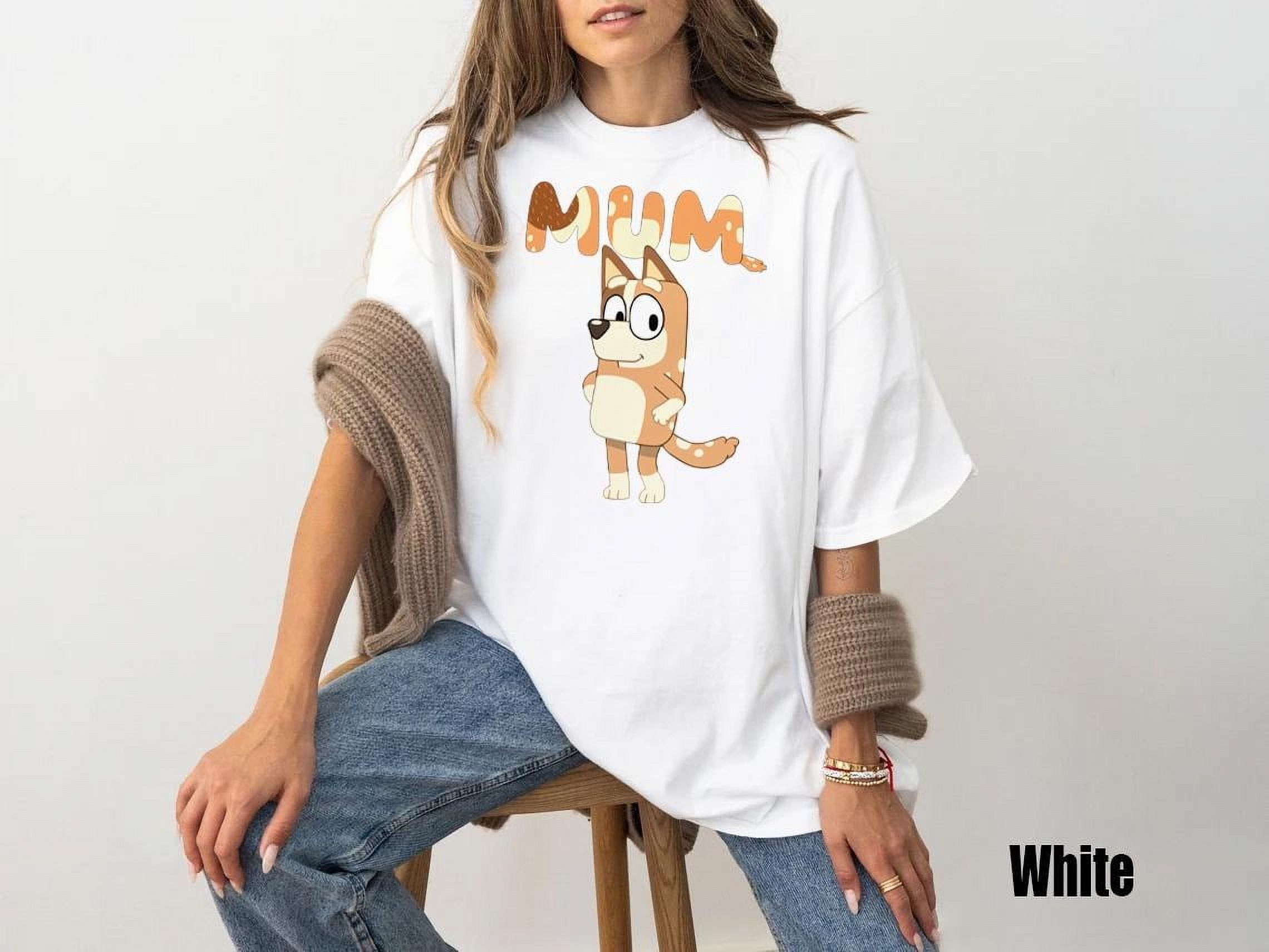 Bluey Mom Shirt Bluey Family Shirt Retro Chilli Heeler Shirt Mum Bluey ...