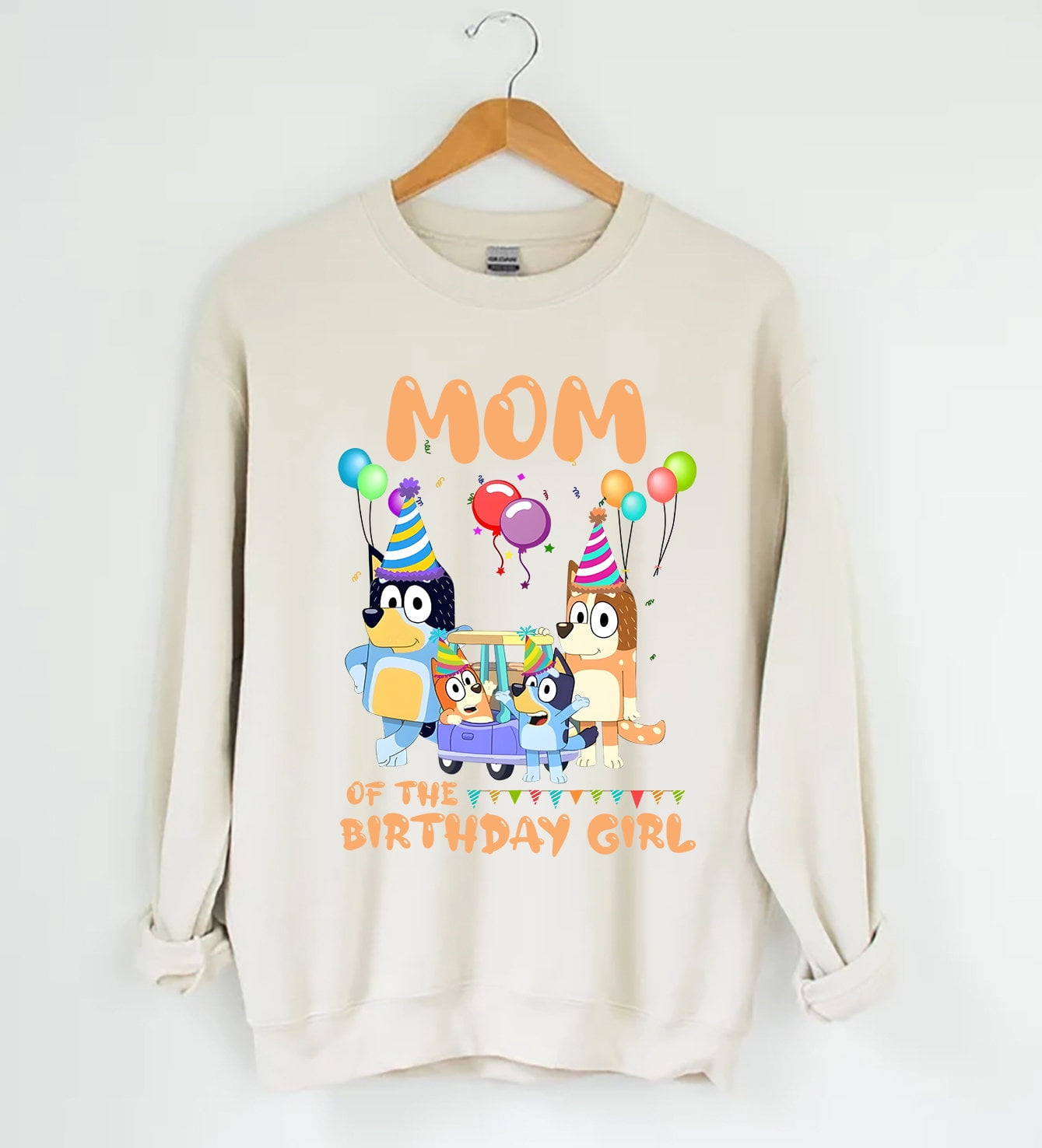 Bluey Mom of Birthday Girl Sweatshirt, Bluey Family Shirt, Bluey ...