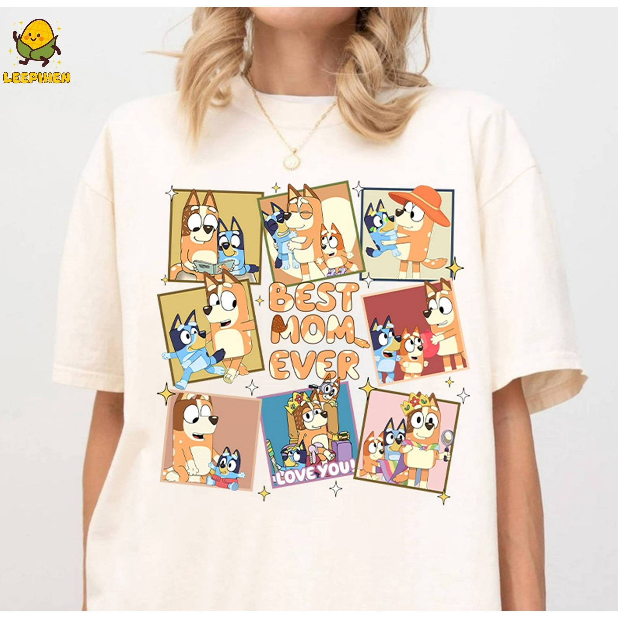 Bluey Mothers day shirt, Bluey Best Mom Ever Shirt, Bluey Mum Shirt ...