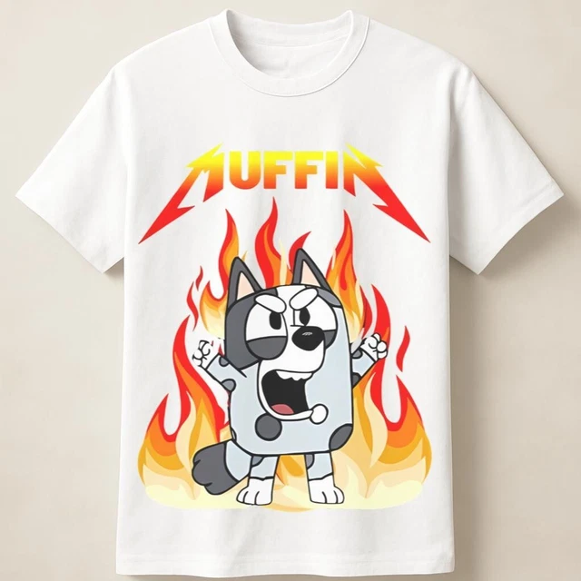Bluey Muffin Bluey Angry Dog Metal Rock Band Unisex T-Shirt - Walmart.com