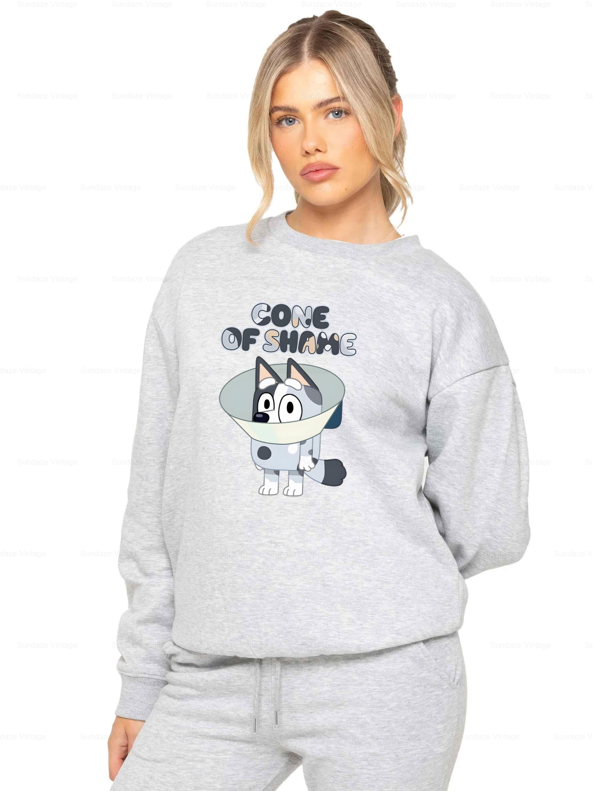 Bluey Muffin Cone of Shame Funny Dog Cartoon Family Sweatshirt unisex ...