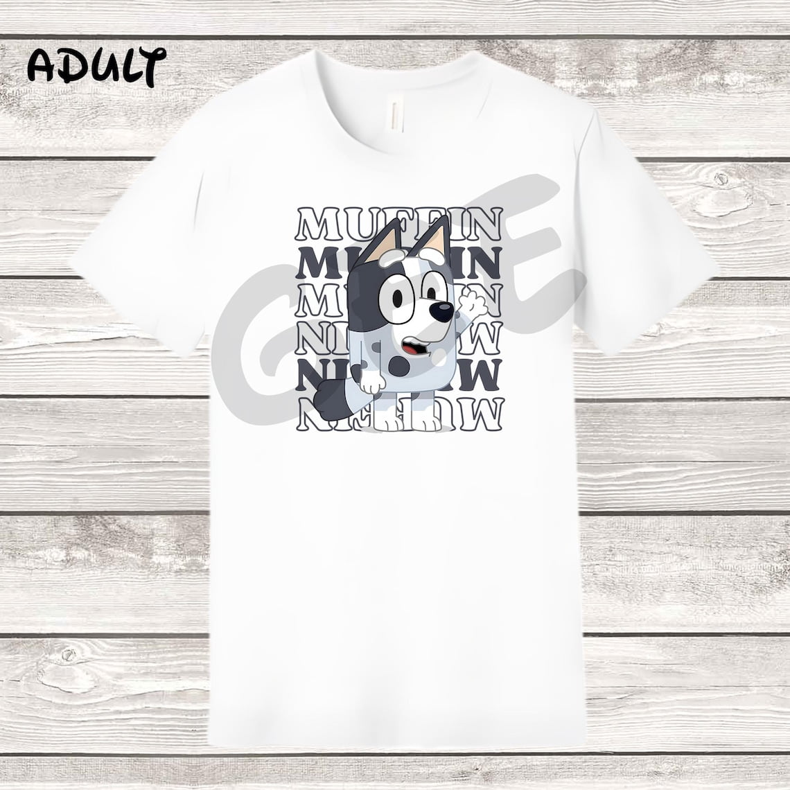Bluey Muffin Cupcake Heeler Name Waving Shirt Tshirt Adult Youth Funny ...