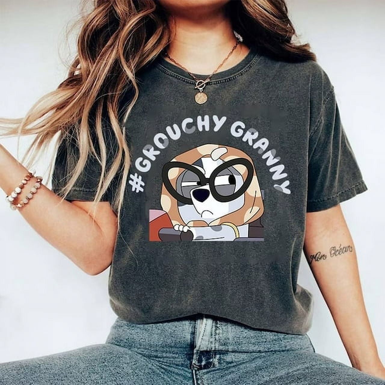 Bluey Muffin Heeler, Grouchy Granny, Bluey Family, Unisex S-5XL Hot ...