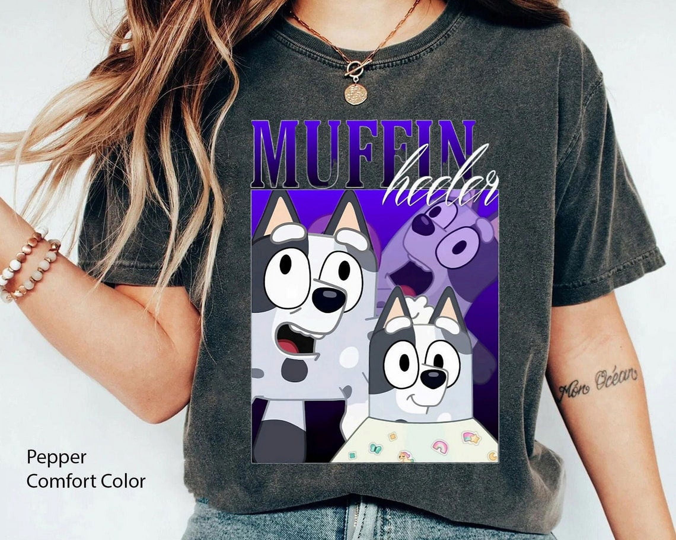 Bluey Muffin Metal Comfort Colors T-Shirt, Muffin Emotions Shirt, Bluey ...