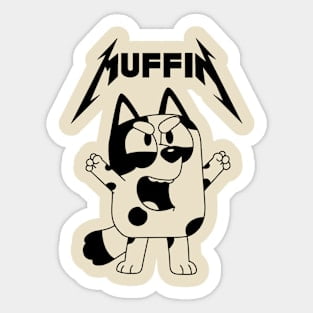 Bluey Muffin Metal Sticker Bluey Stickers For Kids, Bluey Stickers ...