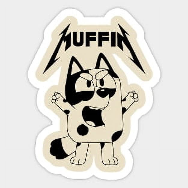 Bluey Muffin Metal Sticker Bluey Stickers For Kids, Bluey Stickers ...