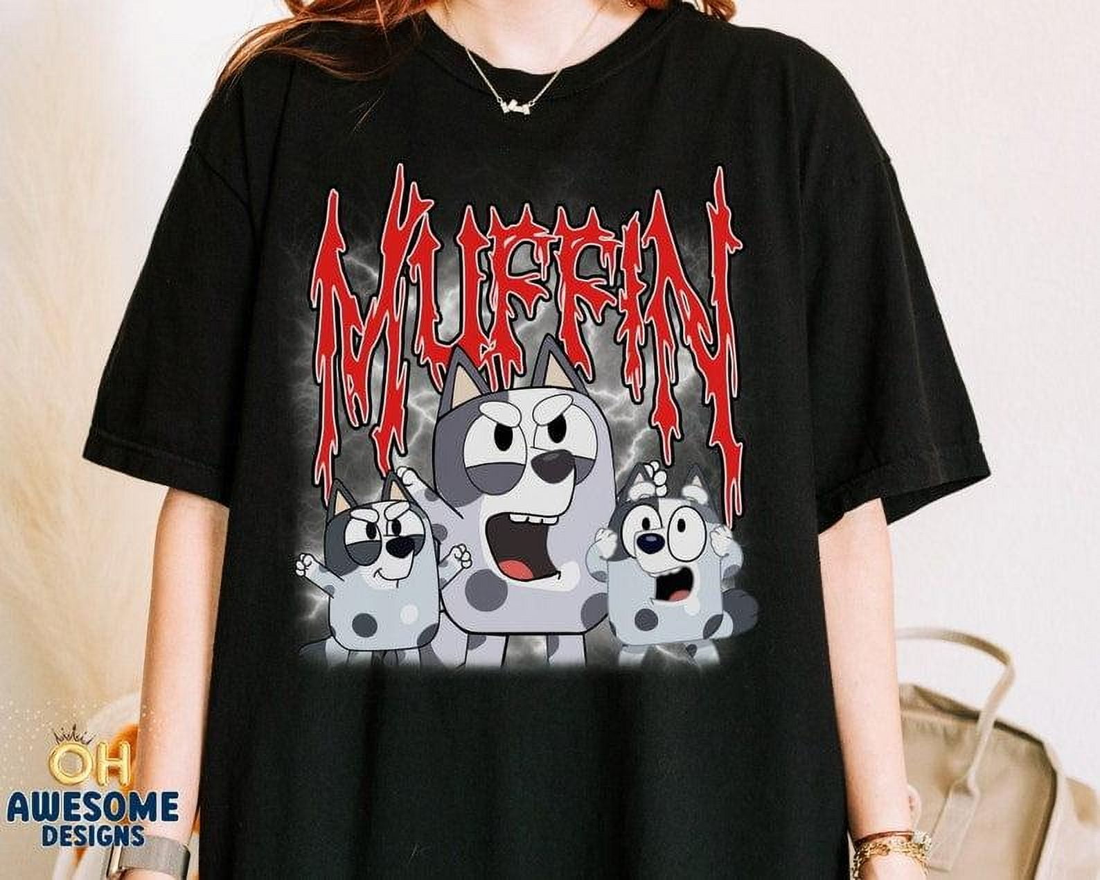 Bluey Muffin Metal Unisex T-Shirt, Sweatshirt- Hoodie, Bluey Shirt ...