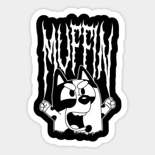 Bluey Muffin Metal Vintage Sticker Bluey Stickers For Kids, Bluey ...
