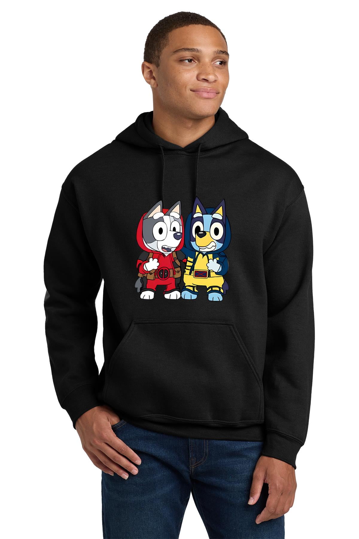 Bluey Muffin Shirt, Deadpool & Wolverine Crossover Hoodie for Marvel ...