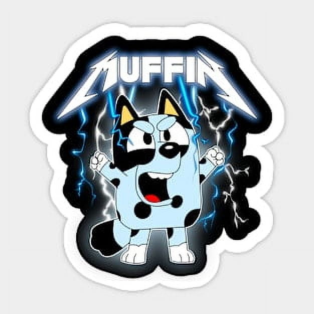 Bluey Muffin Sticker Bluey Stickers For Kids, Bluey Stickers Party ...