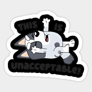 Bluey Muffin This Is Unacceptable Sticker Bluey Stickers For Kids, Bluey Stickers Party Favors ...