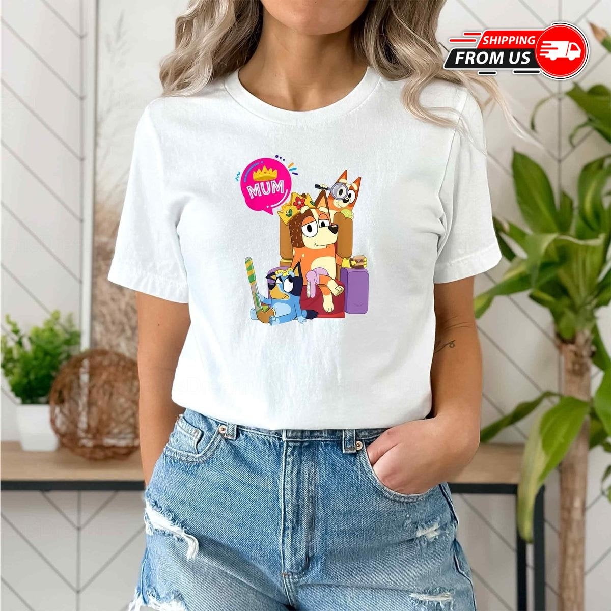 Bluey Mum T-Shirt, Bluey Mom Shirt, Bluey And Bingo, Mom Gift Shirt ...