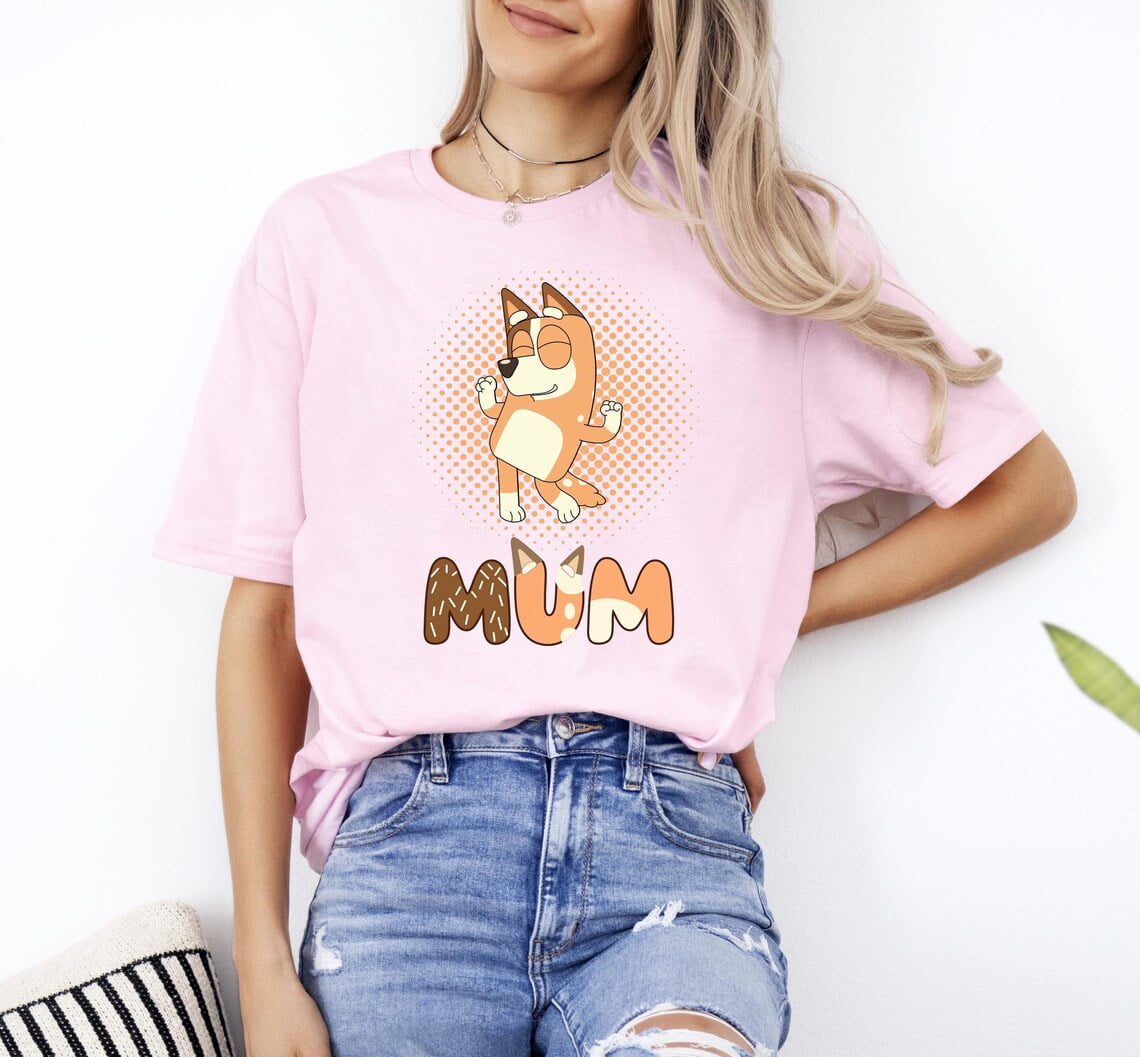 Bluey Mum T-Shirt, Bluey Mom Shirt, Mum Blue Shirt, Chilli Bluey Mum ...