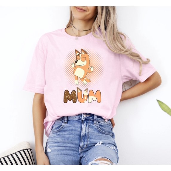 Bluey Mum T-Shirt, Bluey Mom Shirt, Mum Blue Shirt, Chilli Bluey Mum ...
