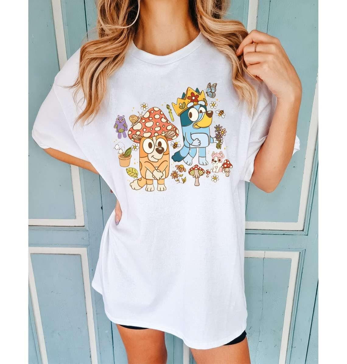 Bluey Mushroom Shirt, Bluey Dad Shirt, Bluey Family Shirt, Bluey Family ...