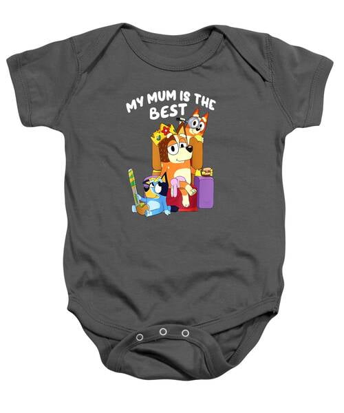 Bluey My Mom Is The Best Baby Onesie Bluey And Bingo, Bingo T-Shirt ...