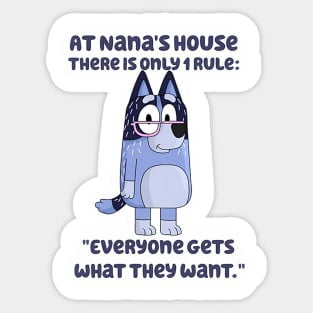 Bluey Nana Sticker Bluey Stickers For Kids, Bluey Stickers Party Favors ...