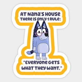 Bluey Nana Sticker Bluey Stickers For Kids, Bluey Stickers Party Favors ...
