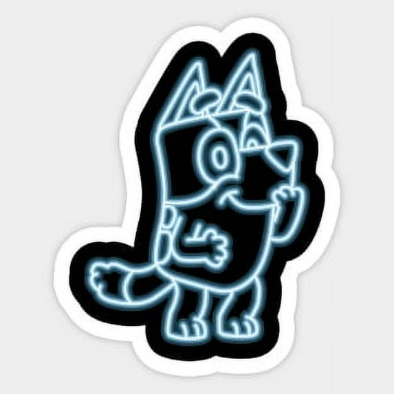 Bluey Neon Sticker Phone Decal Water Bottle Stickers Car Decals, Laptop ...
