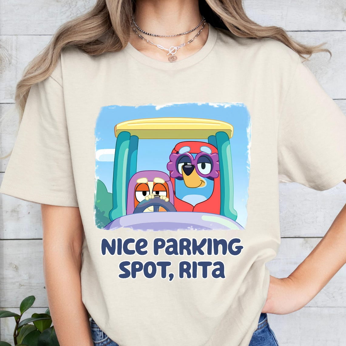 Bluey Nice Parking Spot, Janet And Rita, Unisex S-5XL Hot Trending ...