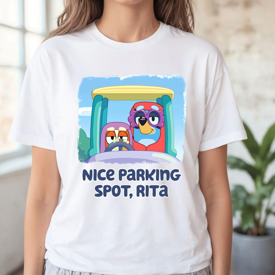 Bluey Nice Parking Spot Rita Shirt, Janet And Rita Driving School Shirt ...