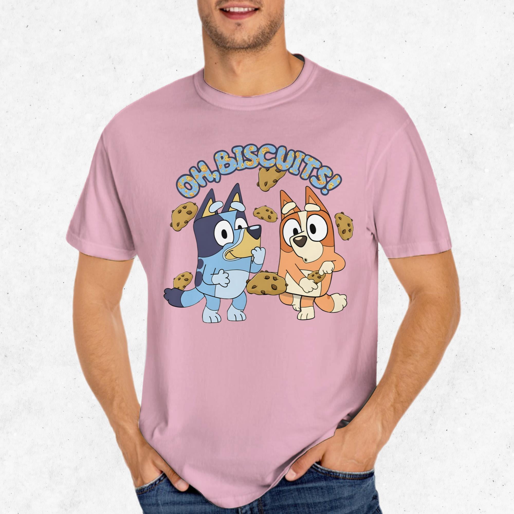 Bluey Oh Biscuits! T-Shirt - Fun Bluey and Bingo Cookie Design ...