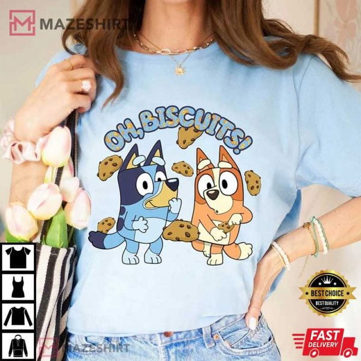 Bluey Oh Biscuits T-Shirt - Walmart.com