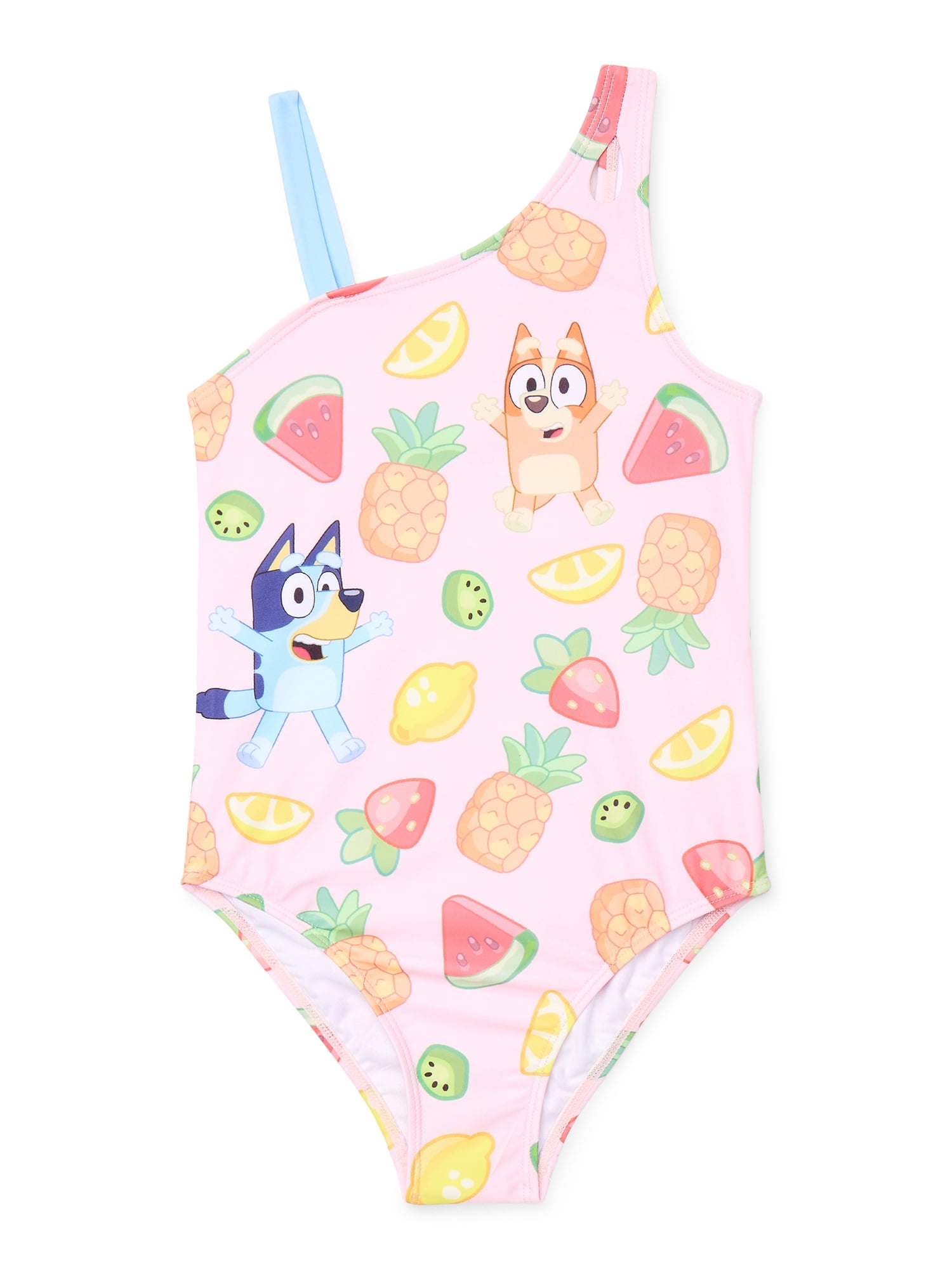 Bluey and Bingo Girls Fruit Graphic One-Piece Swimsuit with UPF 50 ...