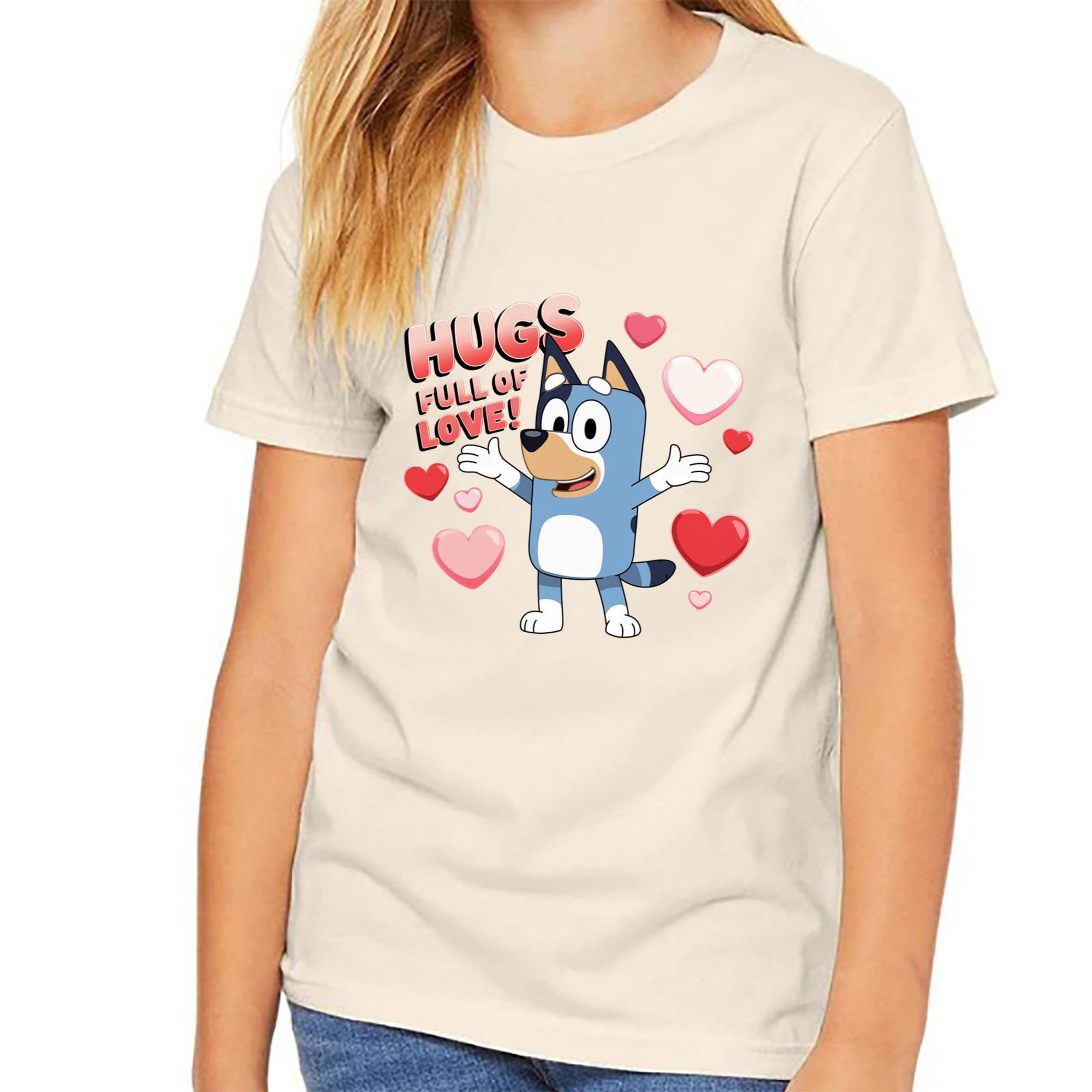 Bluey Overflowing Love And Hugs With Adorable Pup, Wholesome Design For ...