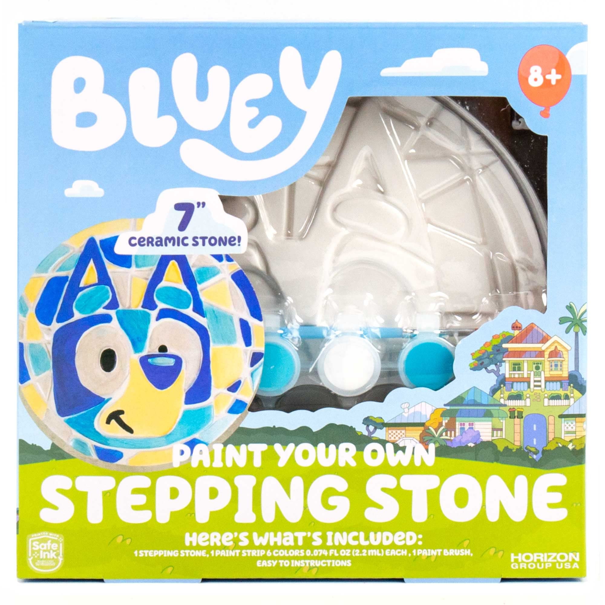 Bluey Paint Your Own Stepping Stone, Design 7 DIY Stone Art, Fun Kit ...