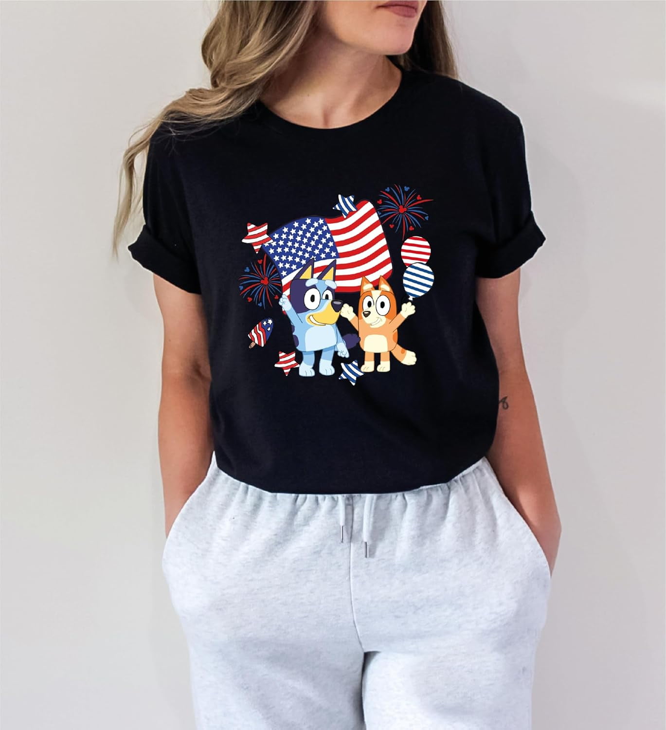 Bluey Patriotic 4Th Of July Family Shirt, Independence Day Design, Cute ...