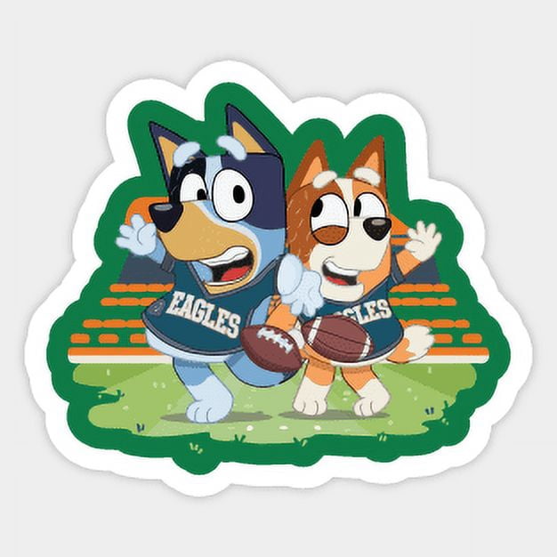 Bluey-Philadelphia-Ea.Gles-Football Sticker Bluey Stickers For Kids ...