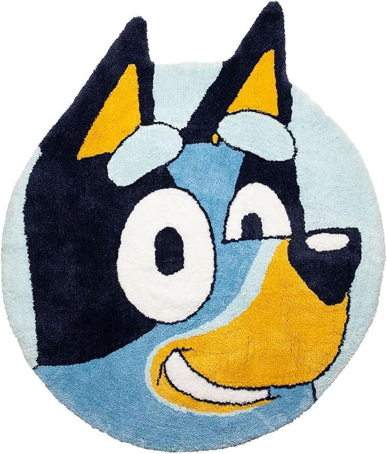 Bluey Plush Fluffy 3ft x 3ft Tufted Area Rug - Kids Room Decor ...