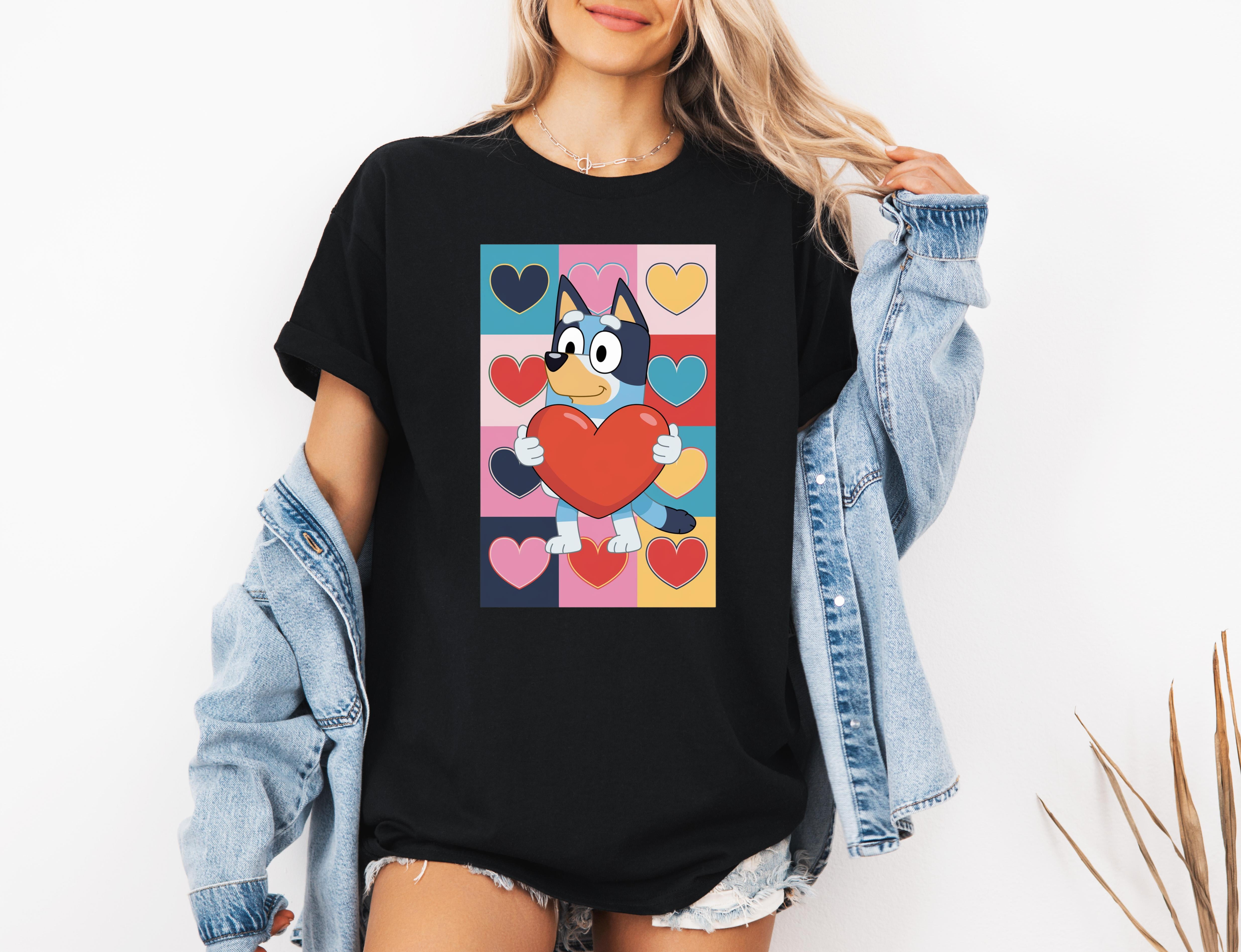 Bluey Pop Art Style Bluey T-shirt, Vibrant Design, Unisex S-5XL Shirt ...