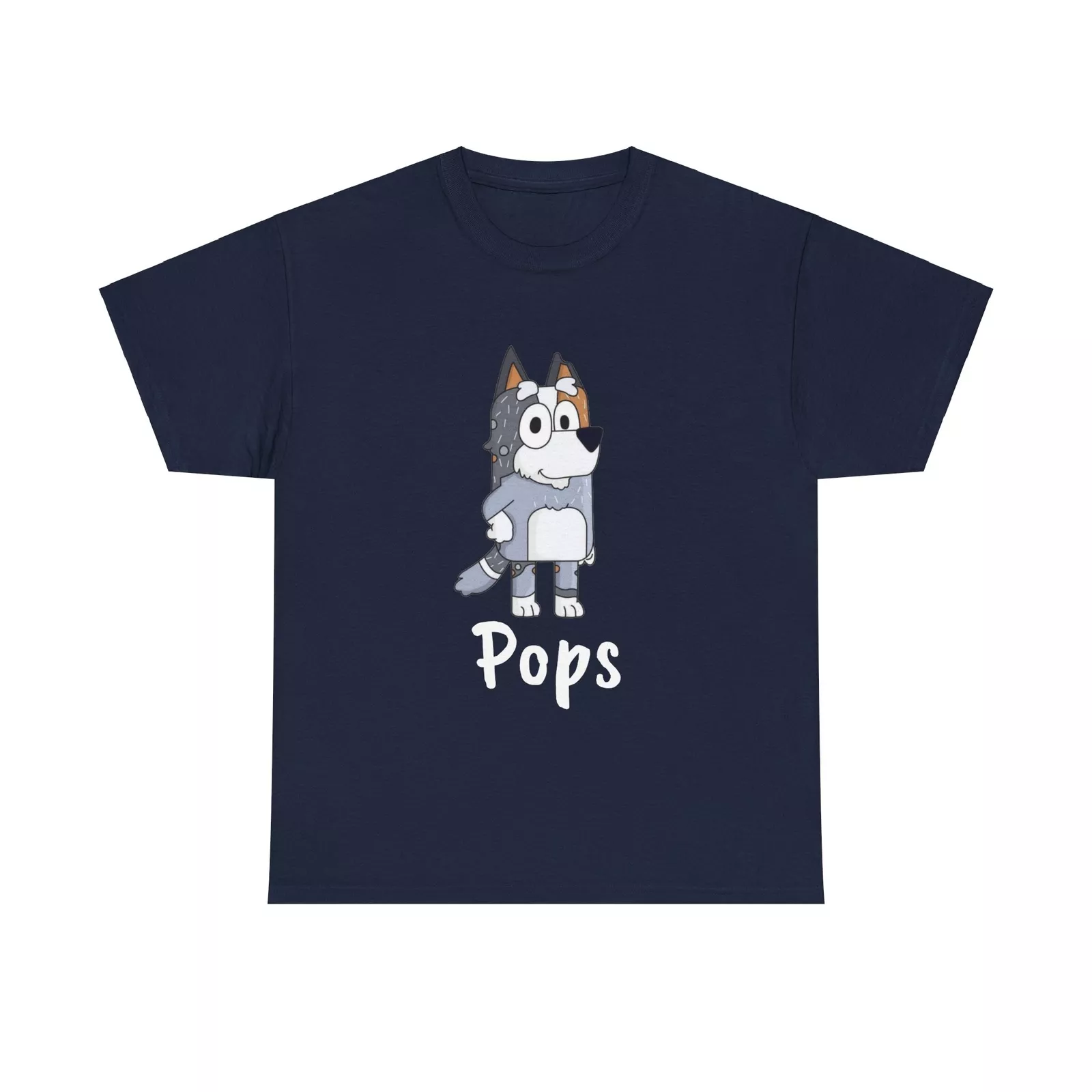 Bluey Pops Heeler Bluey T-Shirt, Heavy Cotton Tee, Unisex S-5Xl Hot ...