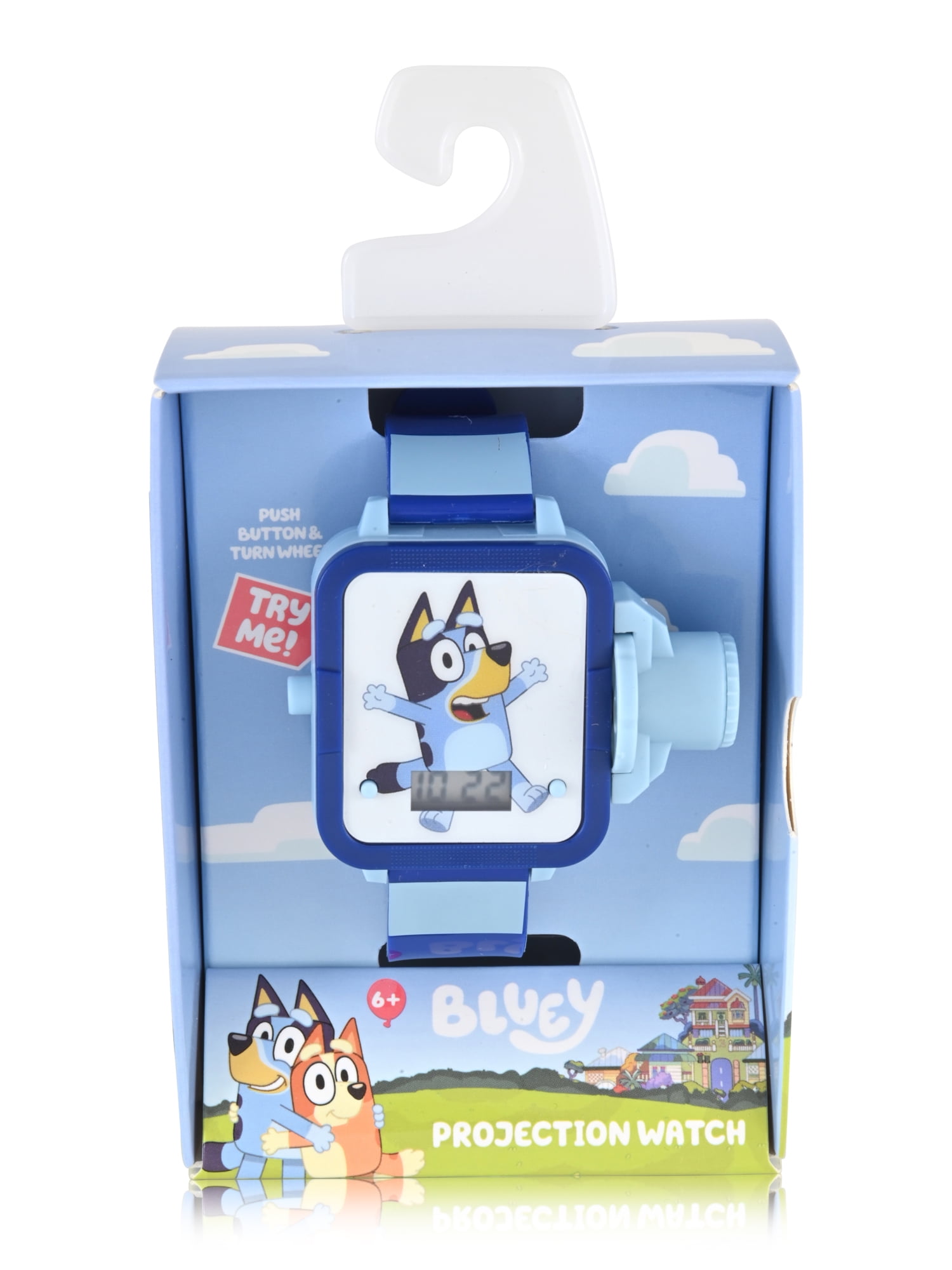 Bluey Unisex Child Blue Jelly Strap LCD Projection Watch, BLY4138WM ...