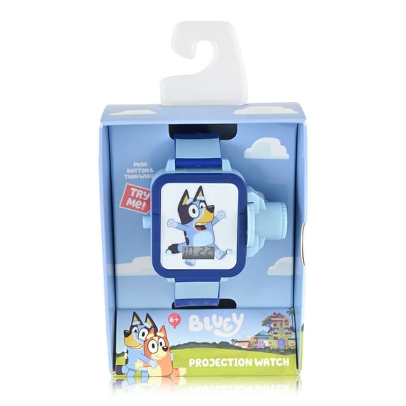 Bluey Unisex Child Blue Jelly Strap LCD Projection Watch, BLY4138WM ...