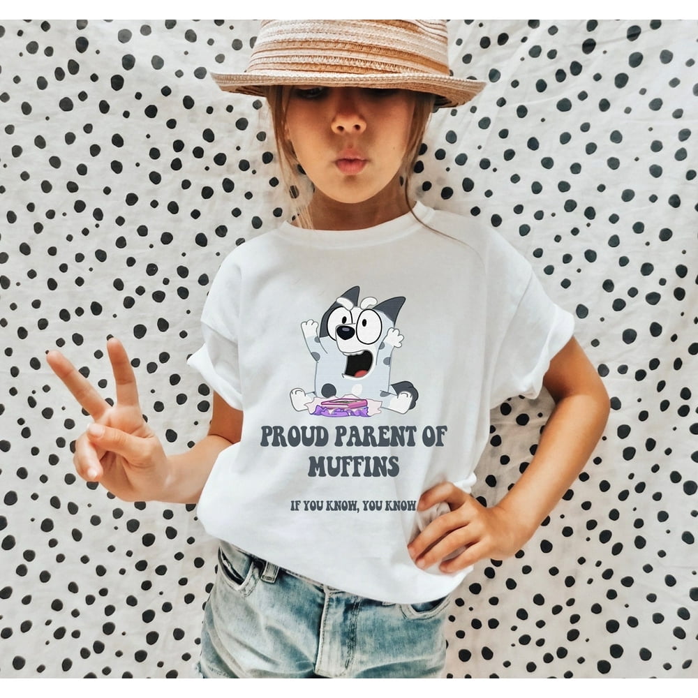 Bluey Proud Parent of Muffins, Fun Bluey Friends Theme, Bella Canvas ...