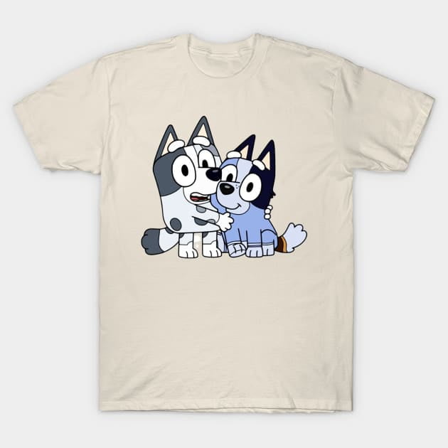Bluey Puppy Dogs Muffin And Socks T-Shirt Shirt, Size S, Tee Sand New ...