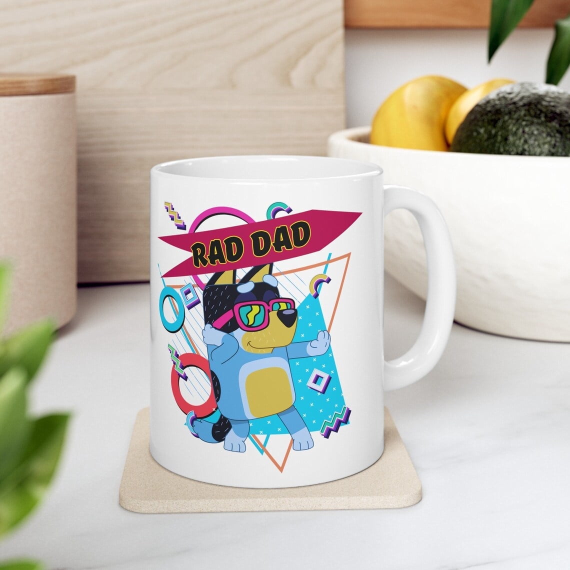 Bluey Rad Dad Bandit Coffee Mug, Bluey Bandit, Fathers Day Gift 15oz ...