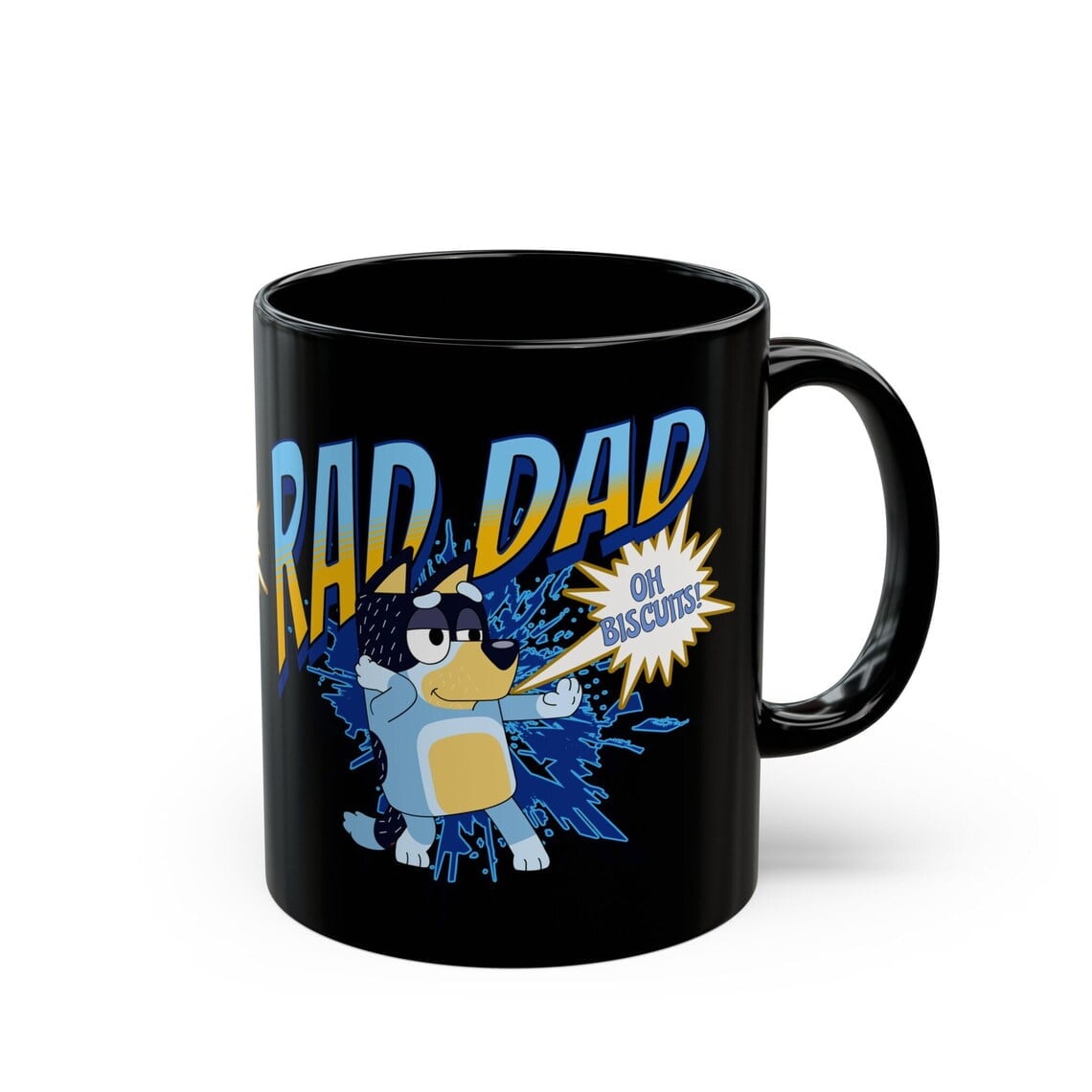 Bluey Rad Dad Bandit Coffee Mug, bluey mug for dad, bandit coffee cup ...