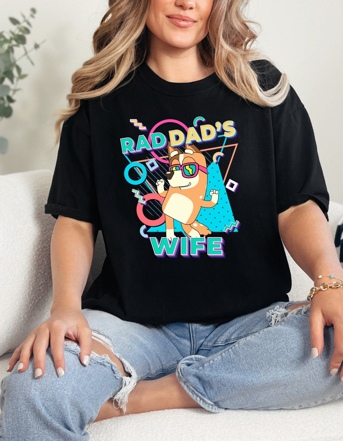 Bluey Retro Rad Dad'S Wife Shirt, Chili Mom Tee, Mother'S Day Gift Shirt, Unisex S-5XL Hot ...